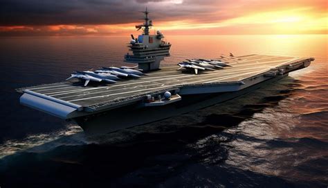 Premium Photo Carrier Based Aircraft Launches And Takes Off