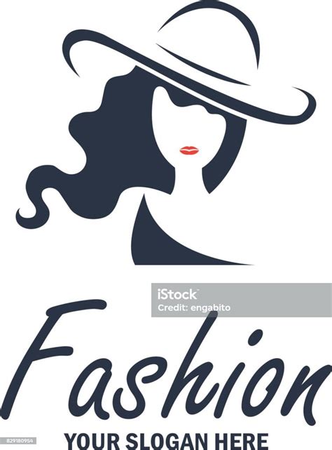 패션 및 뷰티 아이콘 및 텍스트 공간을 귀하의 슬로건에 대 한 엠 블 럼 슬로건 벡터 일러스트 레이 션 개념에 대한 스톡 벡터 아트 및 기타 이미지 Istock