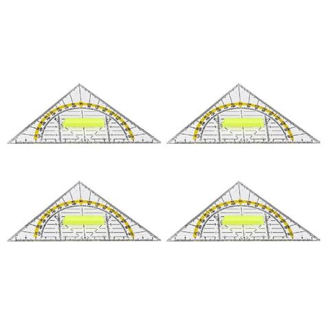 Professional Grade Plastic Protractor Triangle Accurate