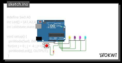 4LED UNO Copy Wokwi ESP32 STM32 Arduino Simulator