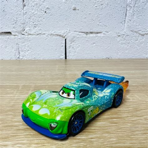 Disney Pixar Diecast Cars 2 Carla Veloso With Flames Brazil Wgp Racer £
