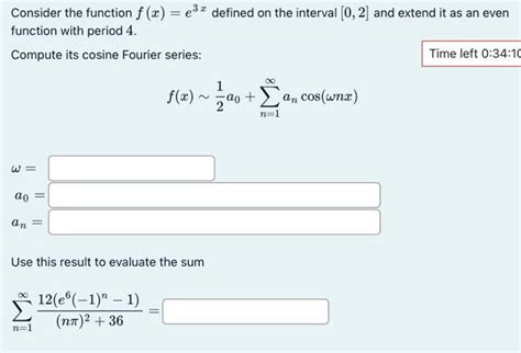 Solved Consider The Function F X E3x Defined On The