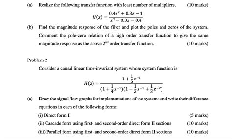 Solved A Realize The Following Transfer Function With Chegg