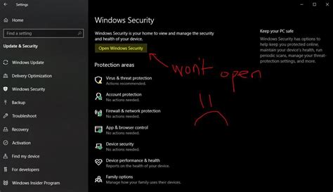 [need help] cant access windows security r windows10