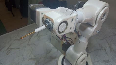 Drilling Robotic Arm 4 Dof By School Fablab Filderbenden Download