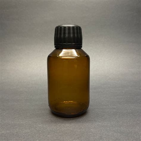 100 Cc Ecza ŞİŞesİ Tombul Model Sİyah Kİlİtlİ Kapakli 100 Ml Cam Kahverengİ BoŞ Şurup İlaÇ