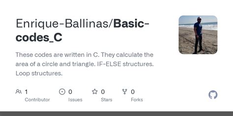 Github Enrique Ballinasbasic Codesc These Codes Are Written In C They Calculate The Area