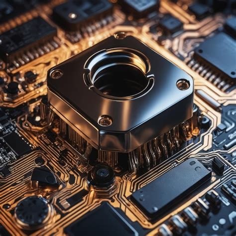 Premium AI Image Circuit Board With A Motherboard Computer Chip And A Cpu Close Upcircuit