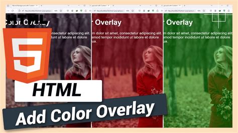 How To Add Color Overlay Semi Transparent To A Background Image HTML And CSS Tutorial YouTube