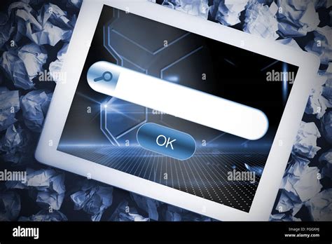 Tablet With Search Bar Stock Photo Alamy