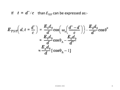 Path Loss Model For Wireless Communication Pptx Physics Science