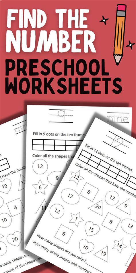Number Find Worksheets
