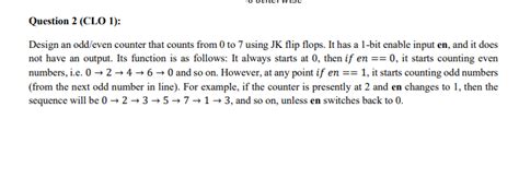 solved design an odd even counter that counts from 0 to 7