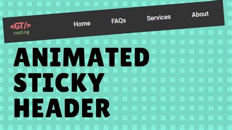 Animated Sticky Header Using Html Css Javascript Web Design Tutorial Designing For Uncertainty