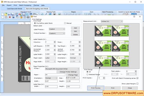 Screenshot Of DRPU Barcode Label Maker Software Professional To Create Barcode Tags