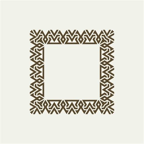 Premium Vector Abstract Elegant Dark Brown Square Pattern Frame