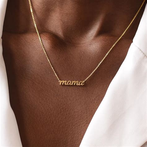 Grace Personalized “mama” Script Necklace