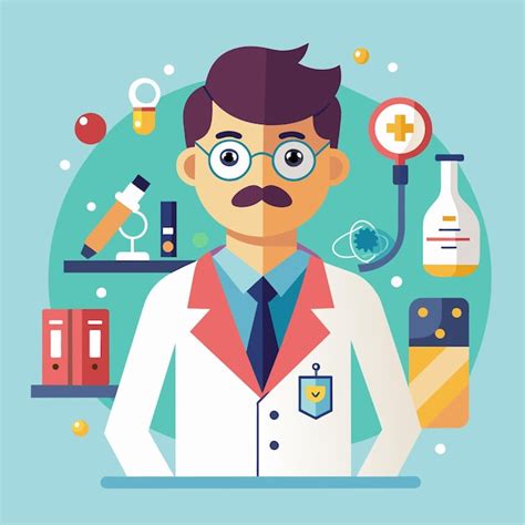 Premium Vector Pathologist Vector Illustration Flat Style Medical