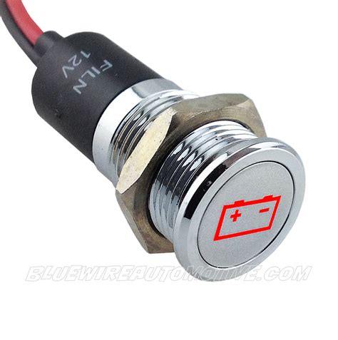Silver Series Pilot Light Signal Battery Amp Red 14mm Bluewire Automotive
