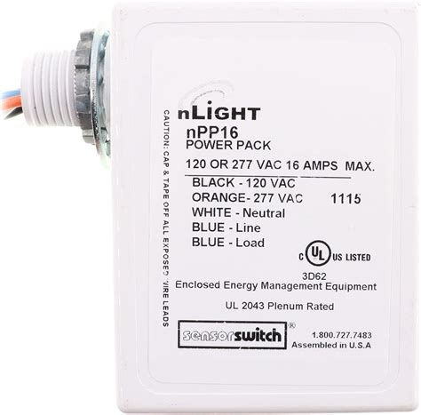 Sensor Switch Lighting Acuity NPP NLight Power Pack Volt AC Input Volt DC