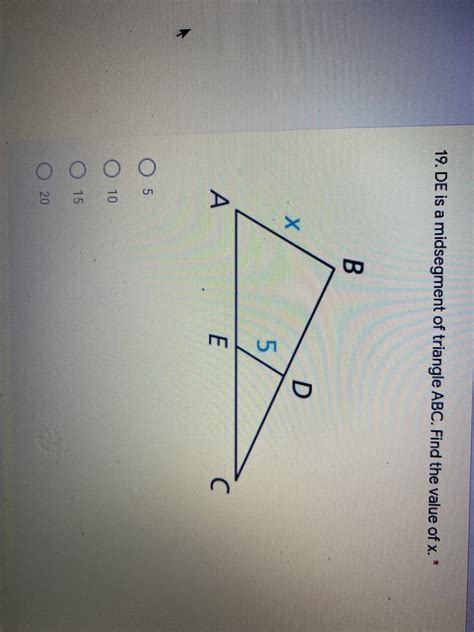 answered メ 19 de is a midsegment of triangle… bartleby