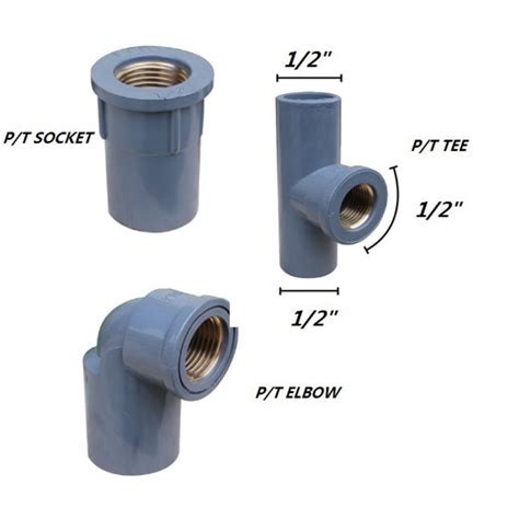 Pvc Brass Thread Pvc Fittings Benang Tembaga Dalam Pt Socket Pt