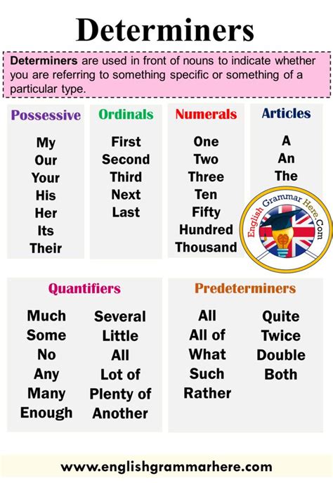 Examples Of Determiners And Use In A Sentence English Grammar Here