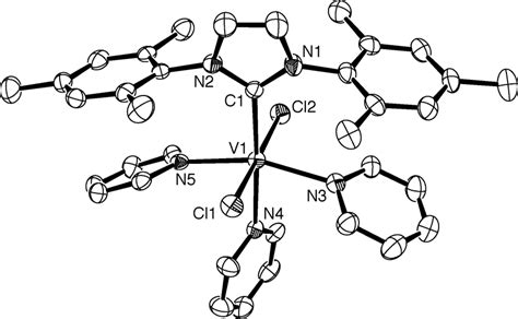 Molecular Structure Of VCl 2 IMes Py 3 7 With Partial Atom Download Scientific Diagram