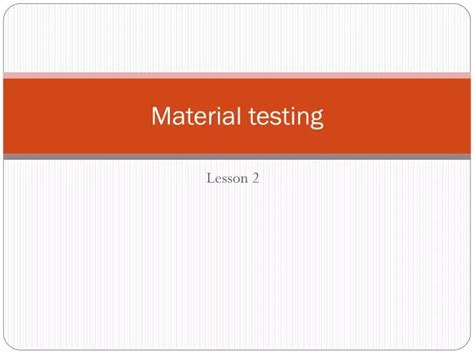 PPT Material Testing PowerPoint Presentation Free Download ID