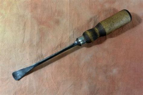 Vintage Dr Barton Curved Bent Wood Carving Gouge Chisel Antique Vintage Dr Barton Curved Bent Wood Carving Gouge Chisel Antique