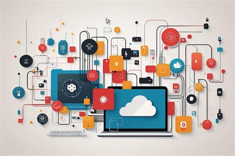 Premium Photo Cloud Computing Concept On Different Electronic Devices