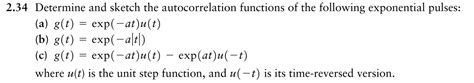 solved 34 determine and sketch the autocorrelation