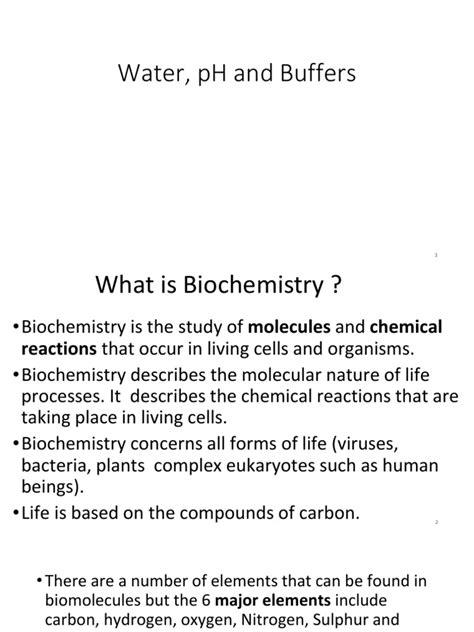 Water, PH and Buffers | PDF | Acid Dissociation Constant | Acid