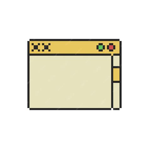 Premium Vector Windows Ui Frame Pixel Art