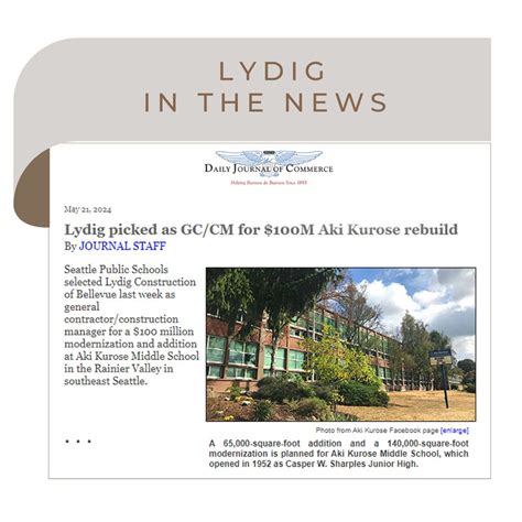 Lydigconstruction Seattlepublicschools Lydig Construction