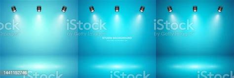 스포트라이트 효과가있는 빈 파란색 스튜디오 추상 배경 제품 쇼케이스 배경 무대 조명 벡터 일러스트 레이 션 0명에 대한 스톡