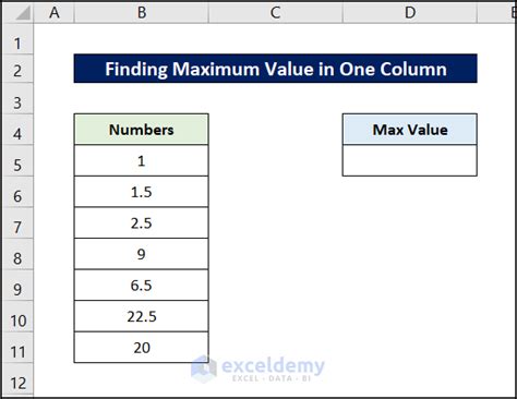 How To Find Maximum Value In Excel With Condition Examples