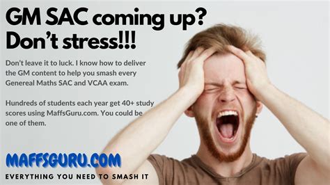 General Maths Sac Coming Up Dont Stress Smash It With Me