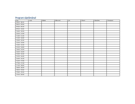 Program Saptamanal Pdf