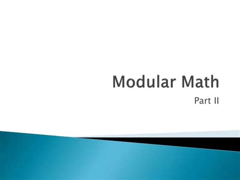 Ppt Modular Math Powerpoint Presentation Free Download Id 2620248