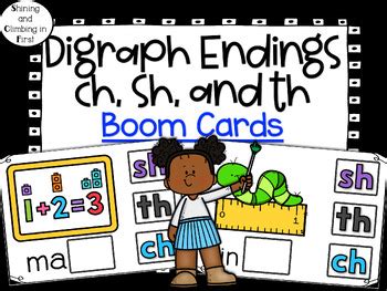 Digraph Consonant Endings Ch Sh And Th Boom Cards TPT