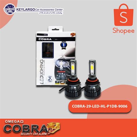 Cobra Led Cob Headlight 4800 Lumen Fan Type 2pcs Set 9006 6000k Plc 1 360 Degree Shopee