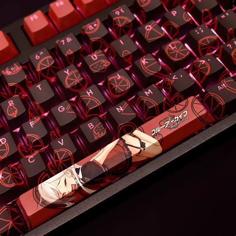 Asagi Mutsuki Blue Archive Keycaps Set Brown Pbt Keysium