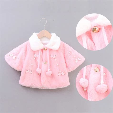 Модная одежда для новорожденных детское платье с бантом пальто кардиган зимняя теплая куртка