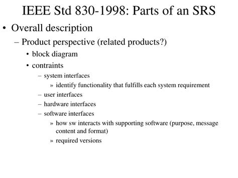 PPT Software Requirements Specification SRS PowerPoint Presentation ID 523041