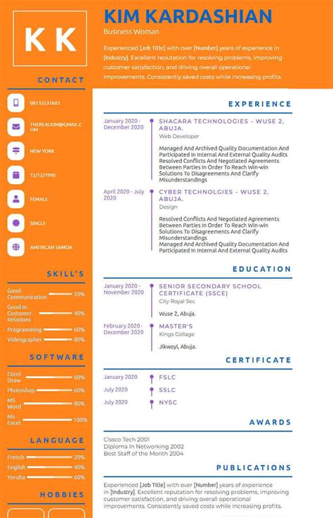 MyCVCreator – Free CV Creator, Resume Maker & Online CV Generator