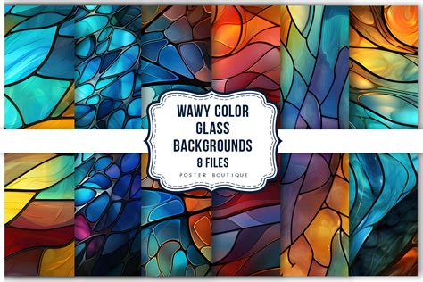 Glass Waves Backgrounds Pack Graphic By Poster Boutique · Creative Fabrica