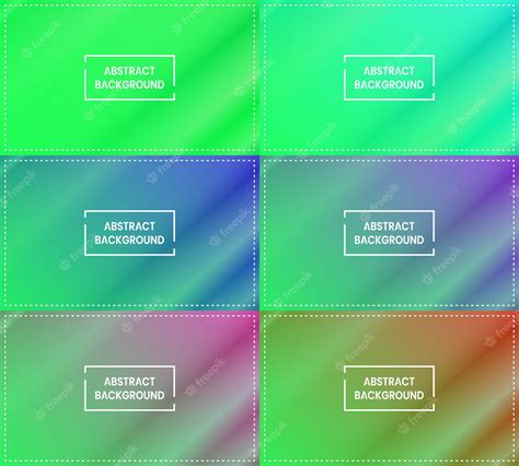 Premium Vector Six Sets Of Green Gradient Background With Diagonal Shining And Frame Simple