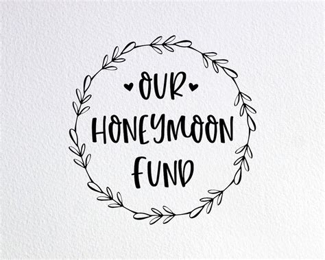 Honeymoon Fund Svg Wedding Fund Jar Cut File Digital Download Etsy
