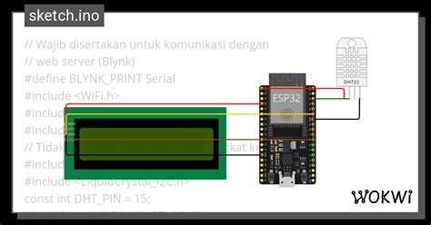 Sensor Suhu Dan Kelembapan Wokwi ESP32 STM32 Arduino Simulator